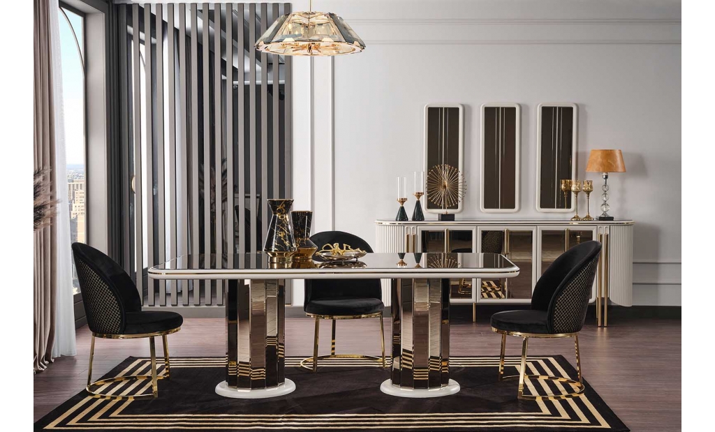 Hilton dining room set | Turkish dining table and chairs, | Turkish ...